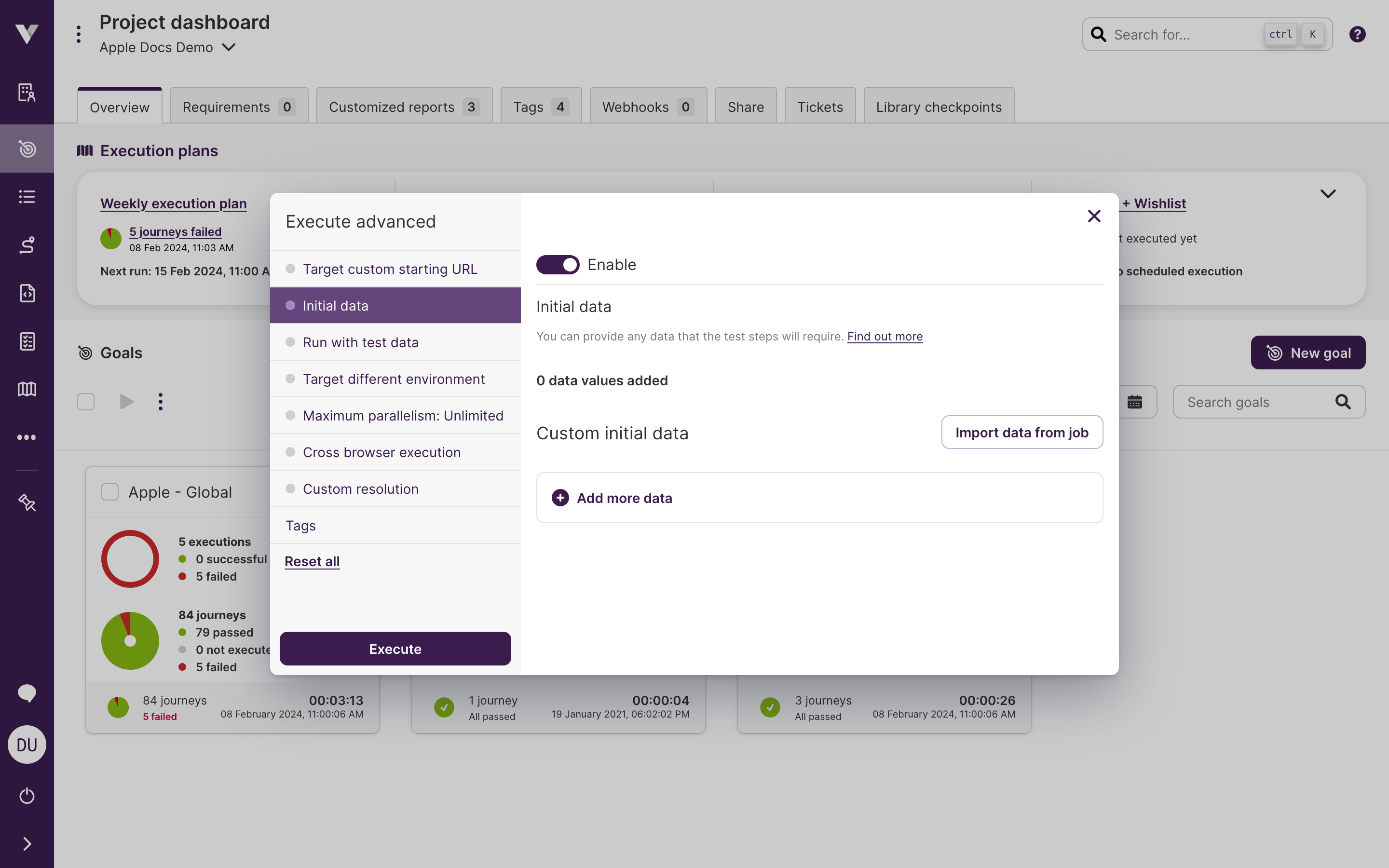 Data Driven Testing | Virtuoso Guide