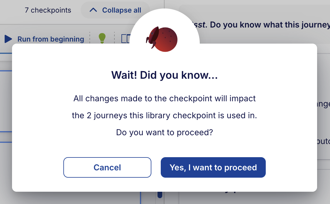 Reusing steps with library checkpoints | Virtuoso Guide