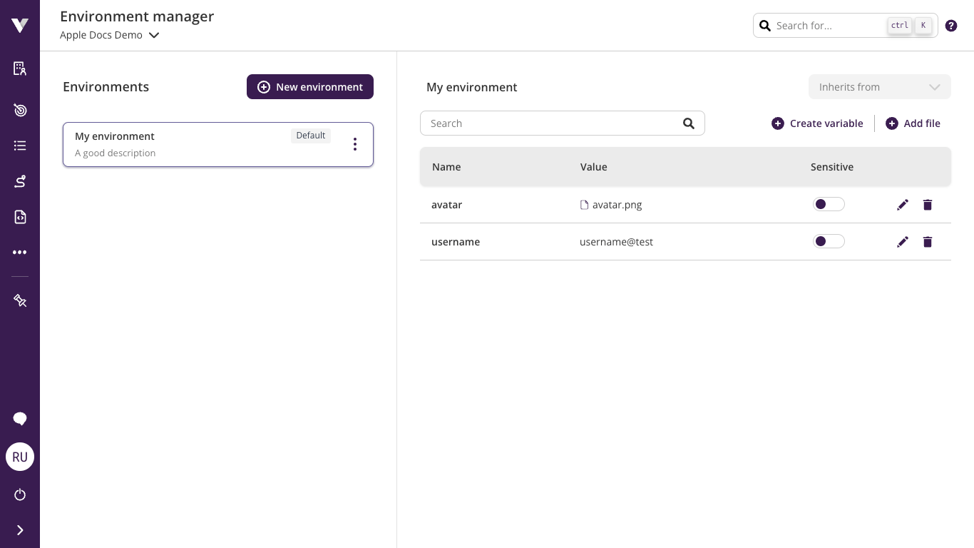 Environments | Virtuoso Guide