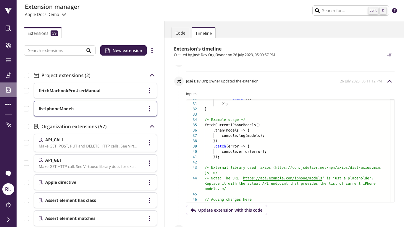 Extensions (Natural language extensions) | Virtuoso Guide