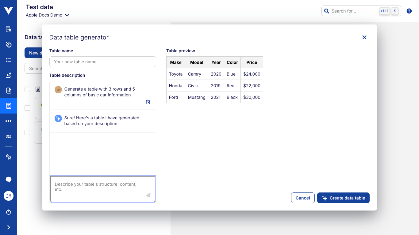 Data-driven Testing | Virtuoso Guide