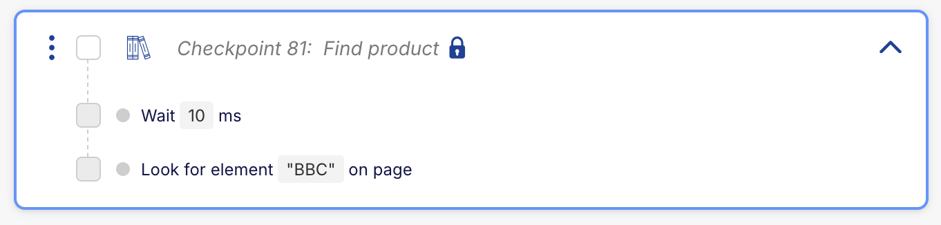 Reusing steps with library checkpoints | Virtuoso Guide