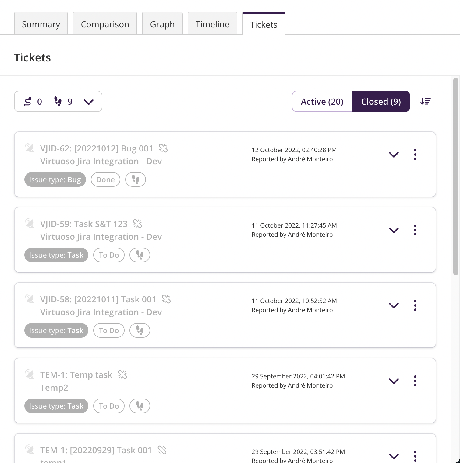 Ticket Tracking | Virtuoso Guide